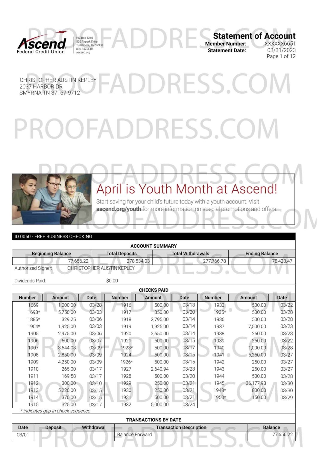 Order Editing utility bill Ascend bank Instant Delivery Custom info