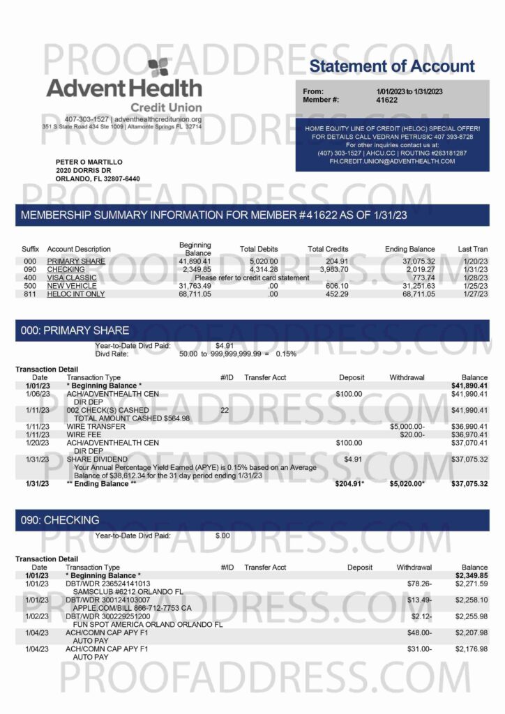Order Editing utility bill Advent Health Instant Delivery Custom info